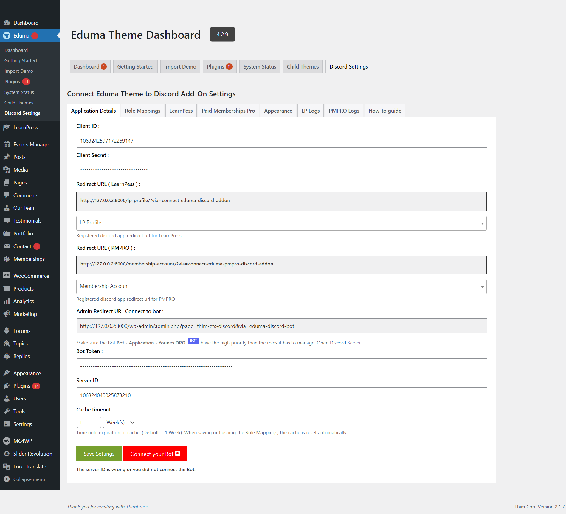 Connect Eduma Theme Bot Discord Expresstech Software